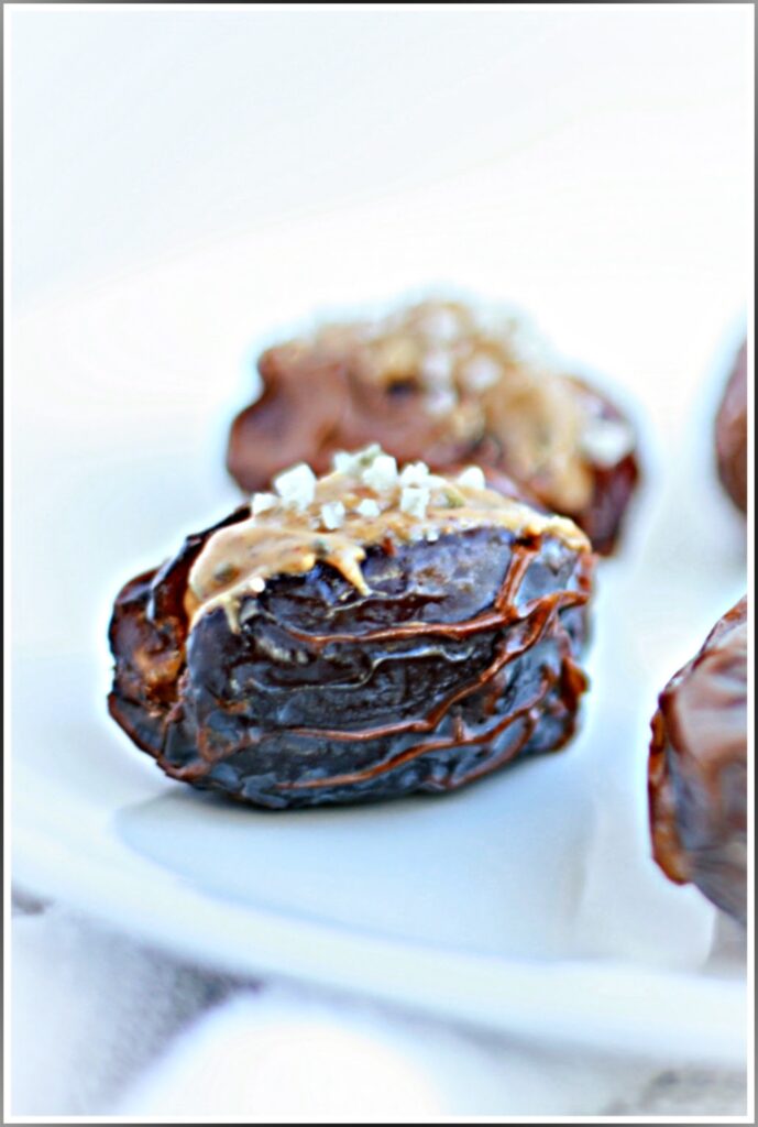 Nut Butter Stuffed Dates- an easy Whole30 snack! | Home Harvest Health